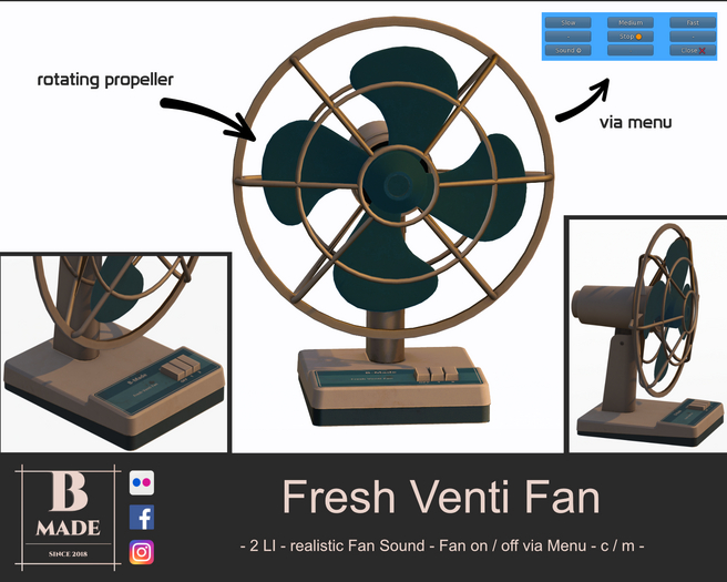 Second Life Marketplace - B-Made - Fresh Venti Fan